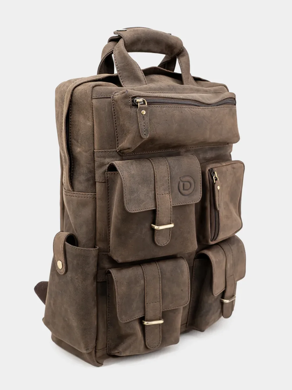 Indiana Jones Backpack - Kožený batoh s kapsami hunter - DÍLNAstore